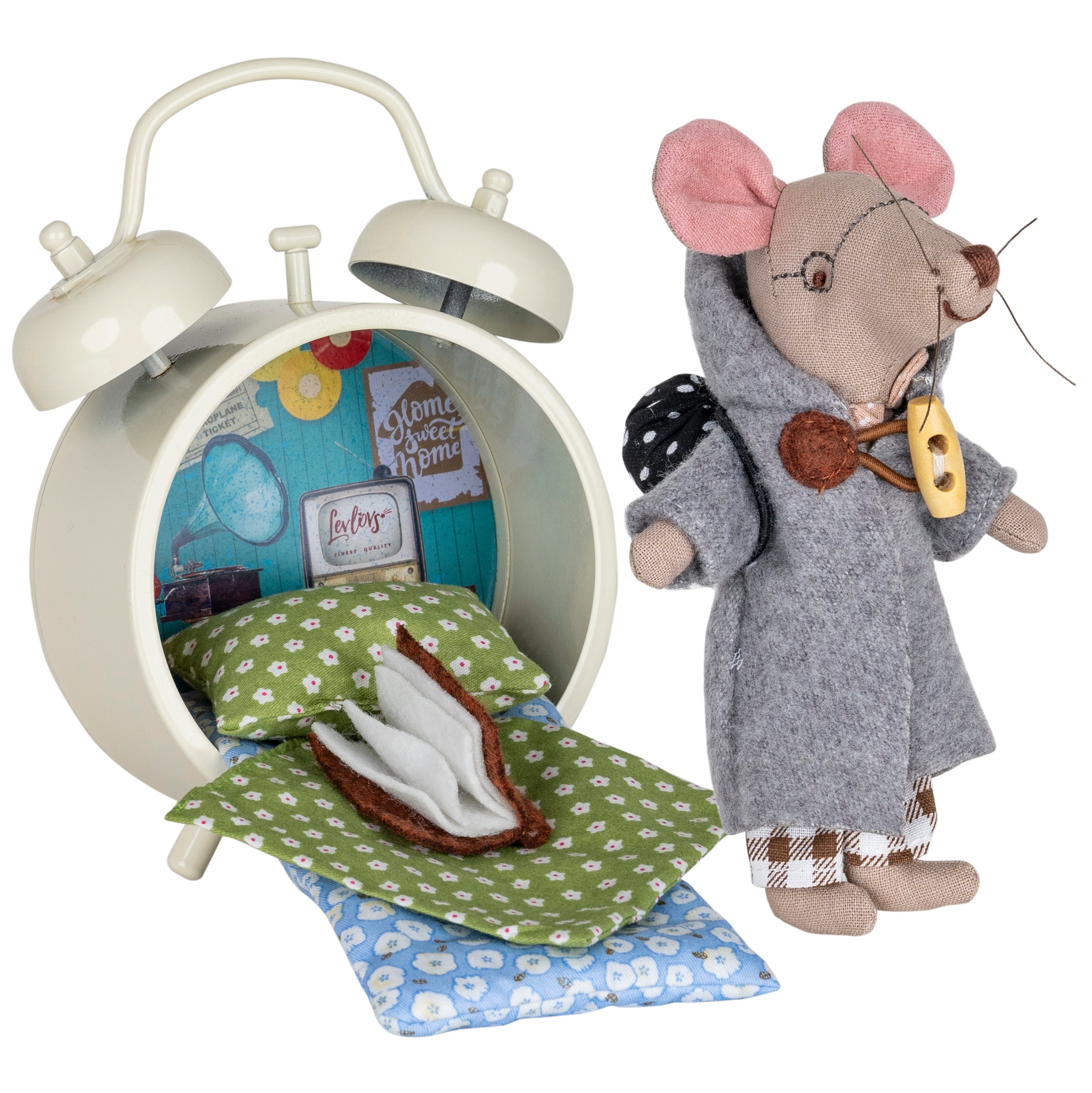 Mouse in Twin Bell Alarm Clock – Levlovs